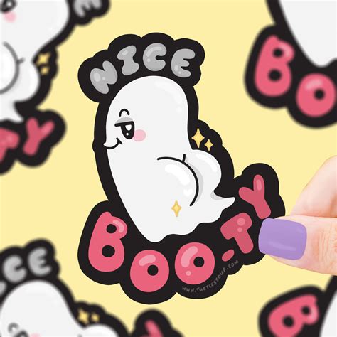 Nice Boo Ty Ghost Vinyl Sticker Turtles Soup