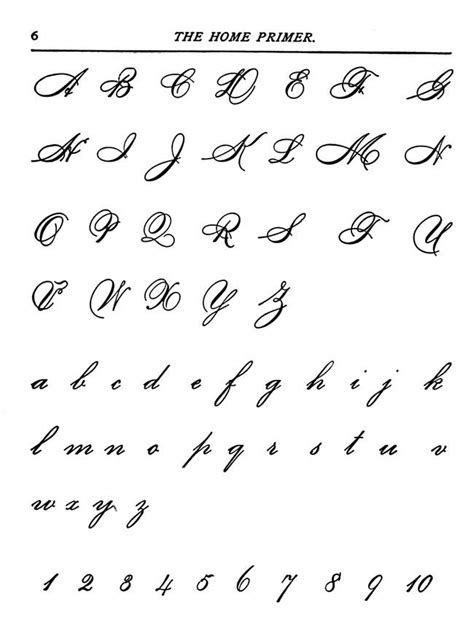 Beautiful Handwriting Alphabet Hand Writing Traditional Cursive
