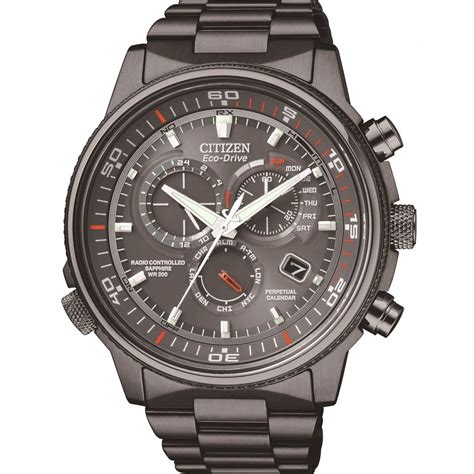 Citizen Mens Nighthawk A T Alarm Chronograph Radio Controlled Eco