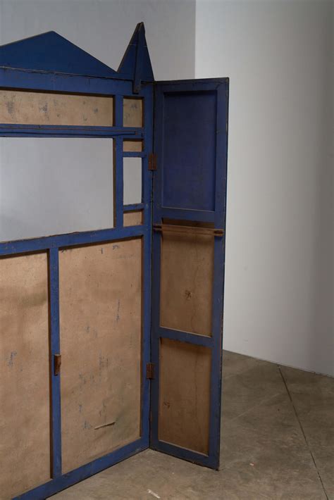 Antique Hand Painted Puppet Theater Backdrop