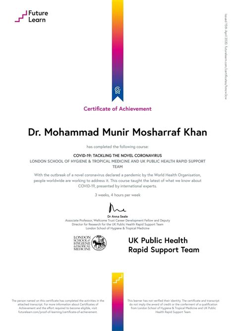 Dr Mohammad Munir Mosharraf Khan Mbbs Mph Mprhgd Mss Dem Cpem