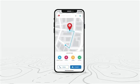 mobile phone with gps map royalty free vector image
