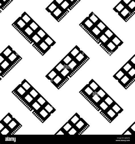 ram memory icon seamless pattern computer memory chip vector art