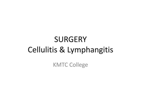 Solution Cellulitis Lymphangitis Studypool