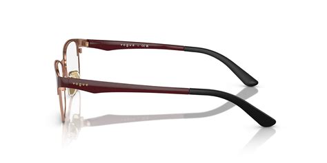 Vogue Eyewear Vo3940 Glasses With Top Bordeaux Rose Gold Frame Opsm