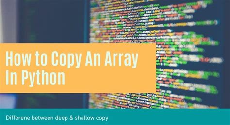 How To Copy Array In Python