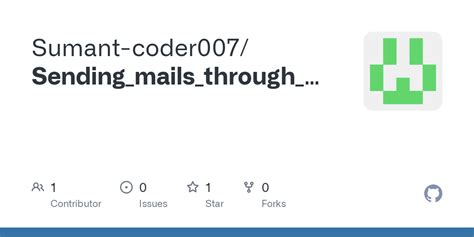 GitHub Sumant Coder Sending Mails Through Python