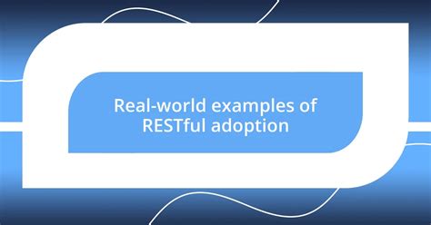 How I Adopted Restful Architecture • Za