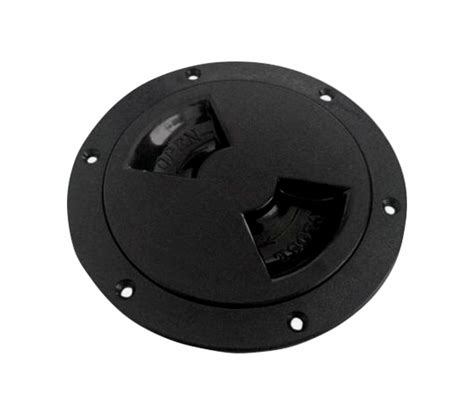 Tampa De InspeÇÃo Abs 4 Polegadas Preta Boaretto Nautica