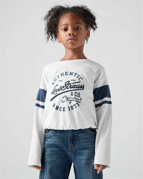 Kinder College Langarmshirt Weiß Levis® De