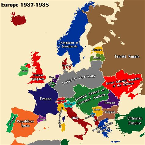 European Map 1937 Althist Europe Map 1937 Part 2 Wtrdq