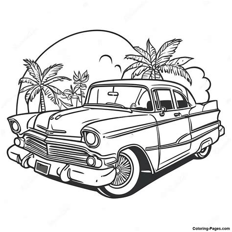 Vibrant Chicano Lowrider Coloring Page Coloring