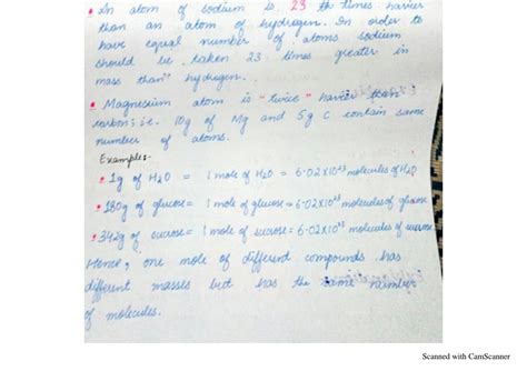 Solution Chemistry Class 11 Chapter 1 Basic Concept Avogadro S Number