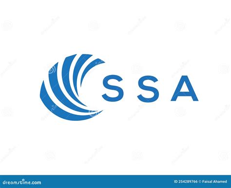 Ssa Letter Logo Design On White Background Ssa Creative Circle Letter