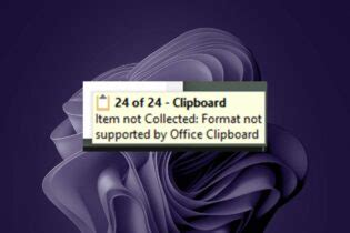 Fix Item Not Collected Error On Windows Clipboard