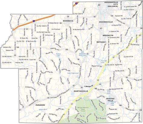 Morgan County Map Indiana Us County Maps