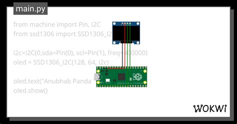 Display In Oled Using Pico Wokwi ESP STM Arduino Simulator