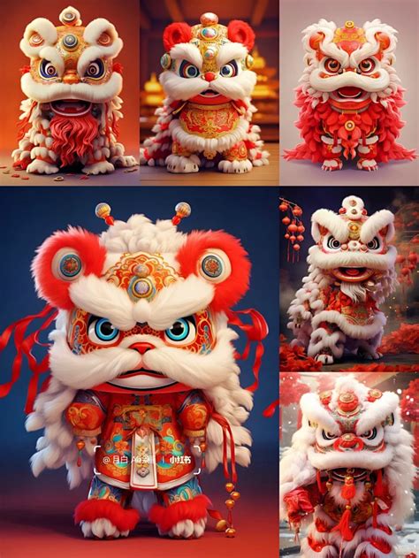 可爱小舞狮来喽！ 花瓣网