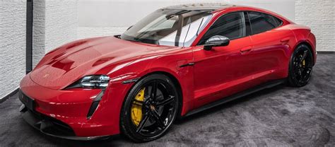 2024 Porsche Taycan Turbo S In Carmine Black Walkaround Cherry Red