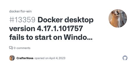 Docker Desktop Version 4171101757 Fails To Start On Windows 11 64