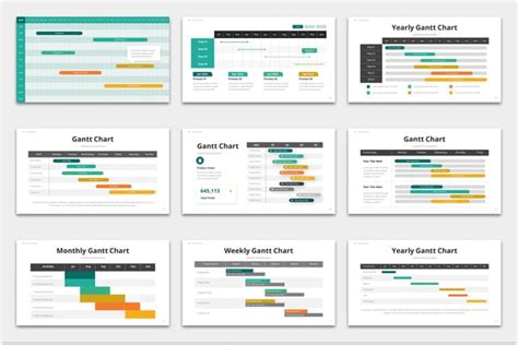 Gantt Chart Infographic Template Incl Data Table And Gantt Chart Envato
