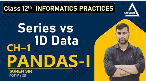 Series Vs 1d Data Structure And 1d Numpy Array Ch 1 Python Pandas 1