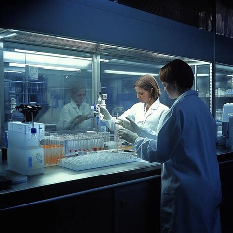 Forensic Scientists Analyzing Dna Samples In A Hightech Lab Premium Ai Generated Image