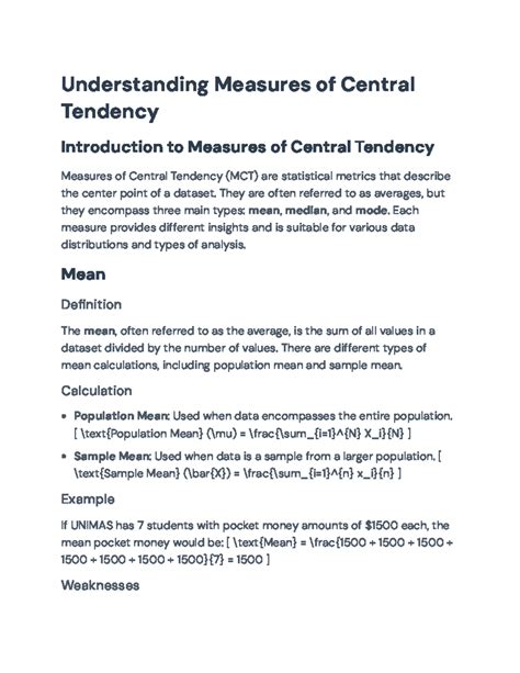 Understanding Measures Of Central Tendency Statistics 101