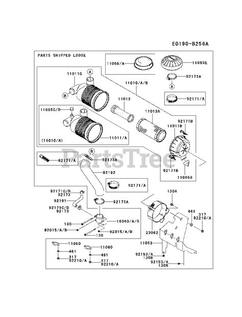 Kawasaki Fh721v Ds24 Kawasaki Engine Air Filtermuffler Parts Lookup
