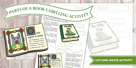 Parts Of A Book Labelling Activity