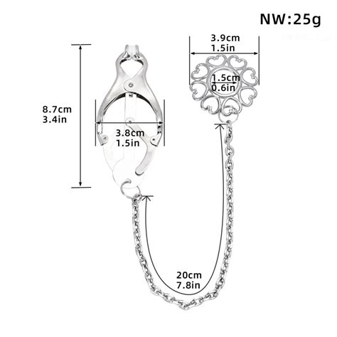 A Pair Clover Nipple Clamps Bdsm Breast Stimulator With Metal Chain