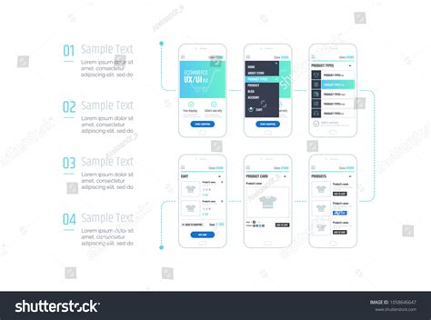 Infographics Mobile Application Interface Ux Ui Stock Vector Royalty Free