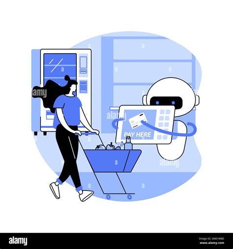 Robotic Assistant Isolated Cartoon Vector Illustrations Stock Vector