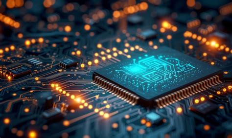 Premium Photo Computer Circuit Board With Ai Chipset 3d Rendering