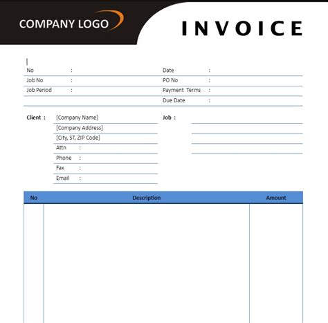 Create Professional Invoices With Our Bill Sample In Word Format New