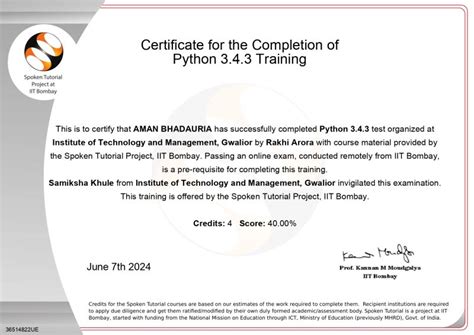 Python Iitbombay Spokentutorial Techskills Aman Singh Bhadauria
