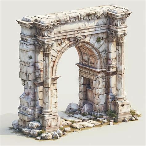 Stylized Roman Arch Premium Ai Generated Image
