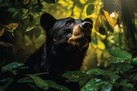 Premium Photo Malayan Sun Bear In Its Natural Habitat