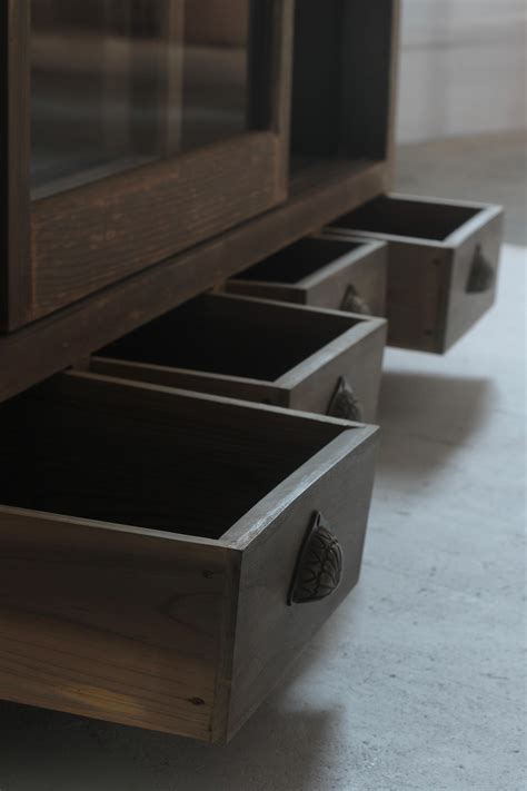 Japanese Antique Cabinet Storage Taisho Period Wabisabi Japandi
