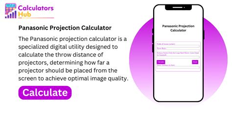 Panasonic Projection Calculator Online