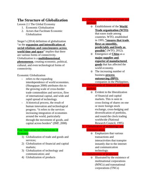 The Structure Of Globalization Pdf Bretton Woods System Globalization