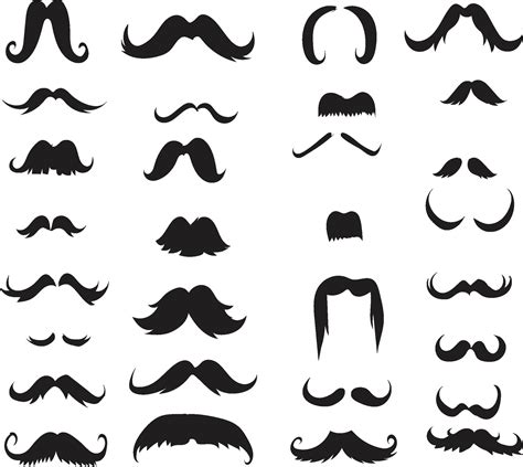 Set Of Mustache Vector 31727353 Vector Art At Vecteezy