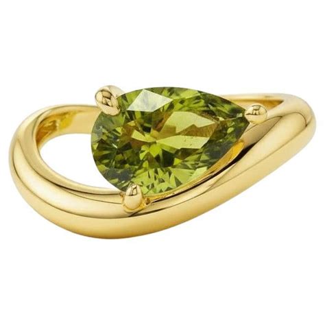 Customizable 1 5 Ct Oval Peridot Silver Gold Ring For Sale At 1stdibs