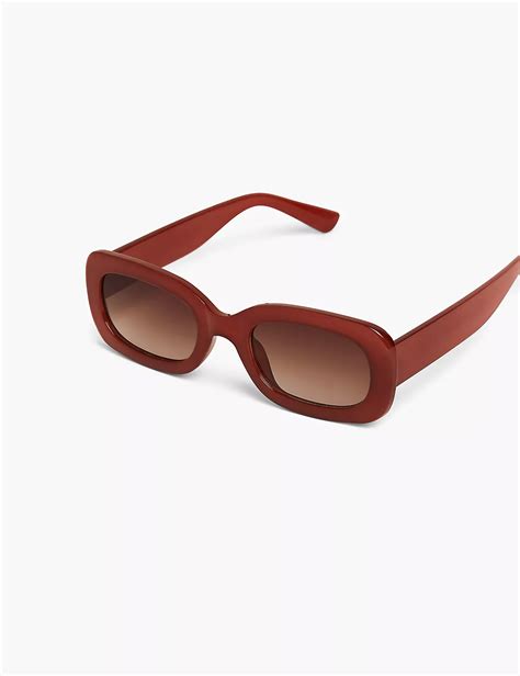 Brown Rectangle Trend Sunglasses Lanebryant