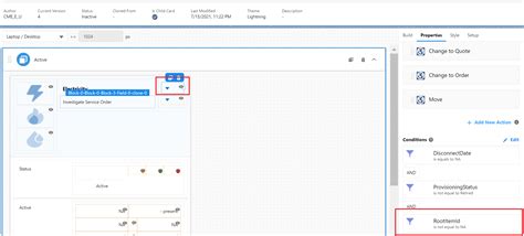 Configure The Energy And Utilities Action Menu For Services Flexcard