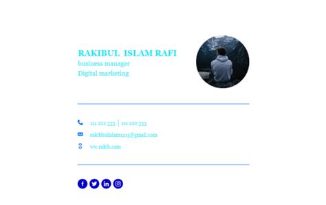 Design Clickable Html And Animated Email Signature By Ujjalujjal901