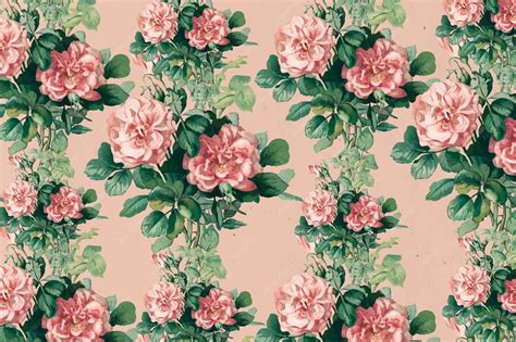 Vintage Pink Roses Wallpaper