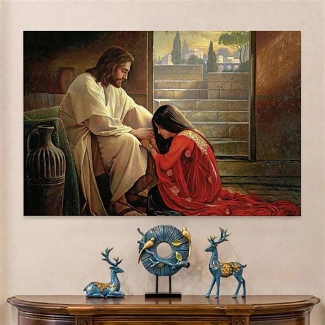 Mary Magdalene Painting Face To Face Jesus And Mary Magdalene Art