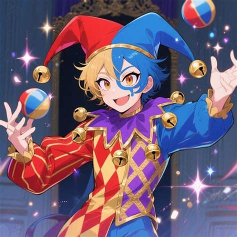 Free Vibrant Anime Harlequin Image Jester Harlequin Anime
