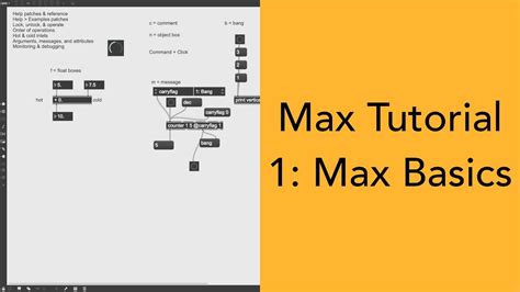 Maxmsp Tutorial 1 Max Basics Youtube